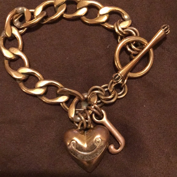Juicy Couture | Jewelry | Juicy Couture Gold Chain Link Charm Bracelet ...